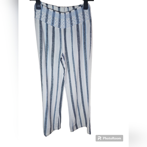 Indigo Rein | Pants & Jumpsuits | Indigo Rein Womens White Blue Stripe ...